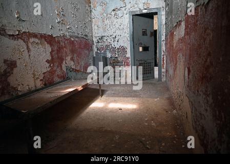 One of the isolation cells, also known as the tombs, at the Old Joliet ...