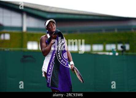 Clervie Ngounoue during the Girls' Singles - Quarter-Finals on day ...