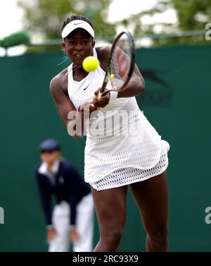 Clervie Ngounoue during the Girls' Singles - Quarter-Finals on day ...