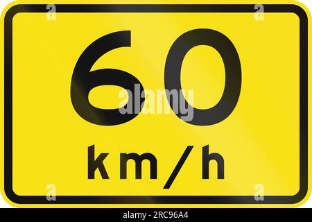 An Australian warning traffic sign - Advisory exit speed at reverse ...