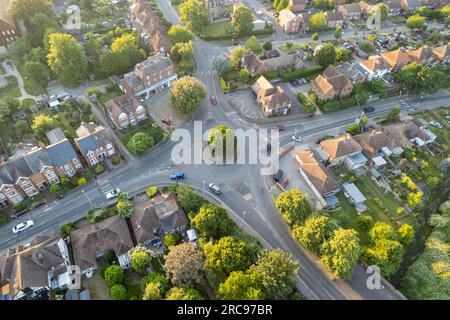 Drone aerial scenery of Canterbury city in Kent United Kingdom. Top ...