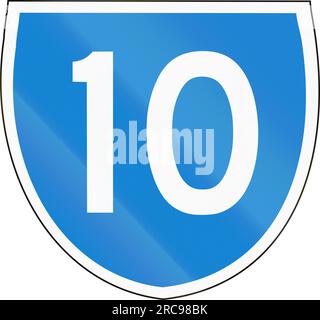 Australian state route shield - with number 2 Stock Photo - Alamy