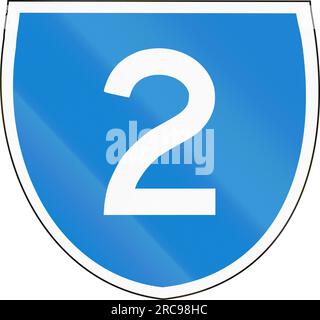 Australian state route shield - with number 7 Stock Photo - Alamy