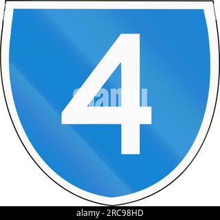 Australian state route shield - with number 7 Stock Photo - Alamy