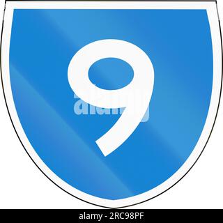 Australian state route shield - with number 6 Stock Photo - Alamy