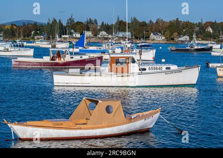 Bass Harbor on Mount Desert Island in Maine Stock Photo - Alamy