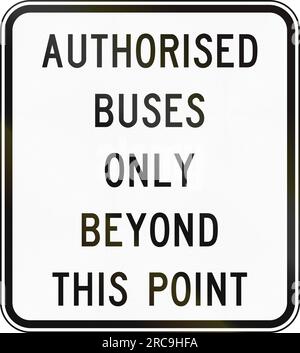Supplementary Australian road sign - Buses Excepted Stock Photo - Alamy