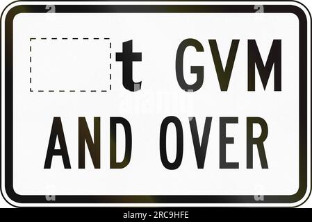 Australian traffic sign additional panel to specify the meaning of ...