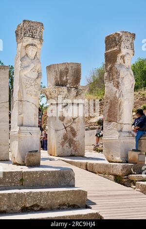 Hercules Gate in Ephesus Archaeological Site, Selcuk, Turkey Stock ...