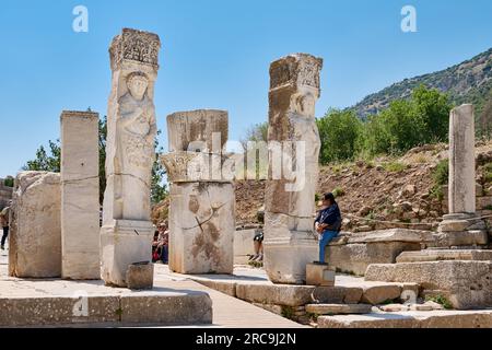 Hercules Gate in Ephesus Archaeological Site, Selcuk, Turkey Stock ...