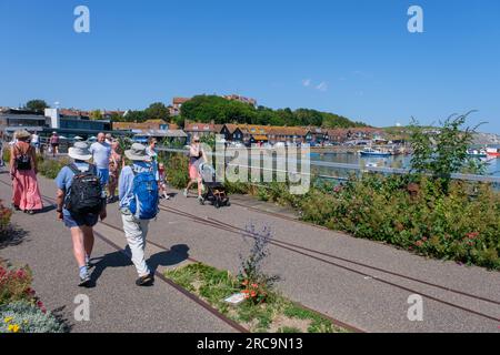 Folkestone, UK - 9 July 2023: Folkestone Harbour railway station Stock ...