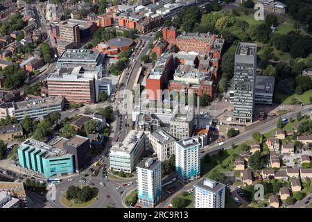 an aerial view of Sheffield University, South Yorkshire, Northern ...