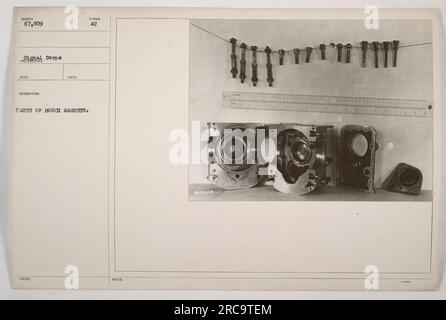 Image showing parts of a Bosch magneto, specifically the model SUMBER ...