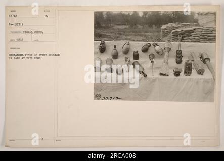Types of grenades in WWI Stock Photo - Alamy