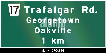 Guide road sign in Ontario - Canada Stock Photo - Alamy