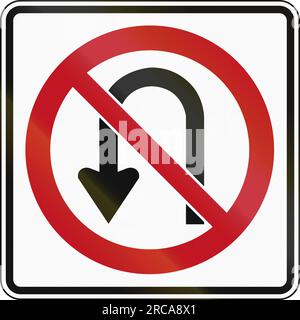 Canadian regulatory sign - no right turn Stock Photo - Alamy