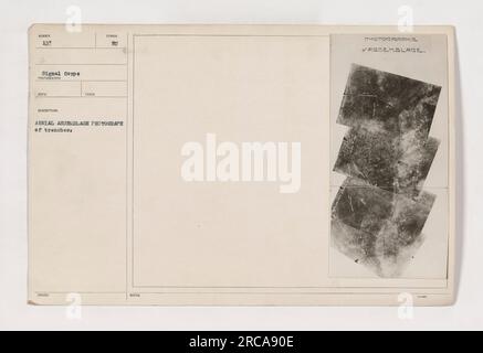Aerial photo taken by the Signal Corps in 1919 showing a trench system ...