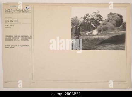 Image depicting a flame projector apparatus used by the Chemical ...