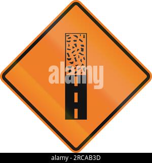 Canadian road warning sign - Pavement ends. This sign is used in ...
