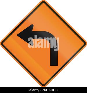 Canadian temporary road warning sign - Rough road. This sign is used in ...