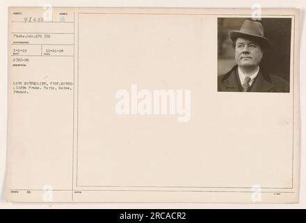 Lord Northcliffe during World War I Stock Photo - Alamy
