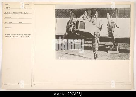 Front view of the Liberty Caproni, an aircraft used during World War ...