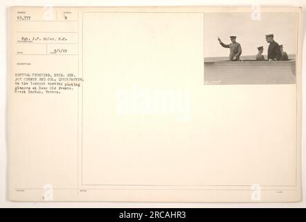 General Pershing, Brig. Gen. Fox Connor, and Col. Marshall sight ...