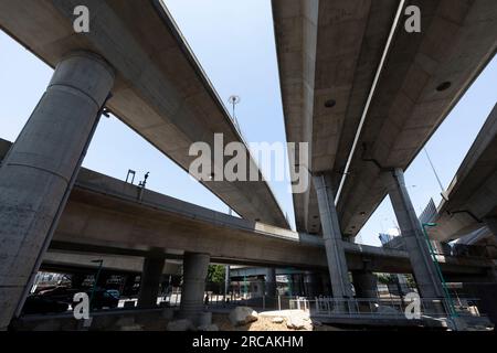 Interstate 93 highway interchange overpass Boston, Massachusetts Stock ...