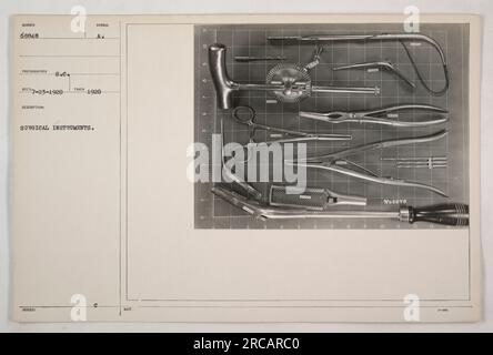 Image depicting a collection of surgical instruments from 1920 ...