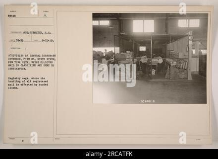Soldiers at the Central Directory Division in New York City classify ...