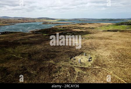 Garynahine prehistoric Neolithic stone circle aka Callanish IV Calanais ...