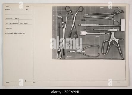 Image depicting a collection of surgical instruments from 1920 ...