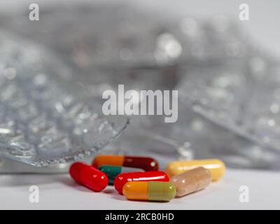 Empty medicine packages symbolic of medicine shortage Stock Photo - Alamy