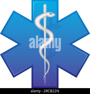 Snake Around Pole - Rod of Asclepius - Symbol - Stock Icon as EPS 10 ...