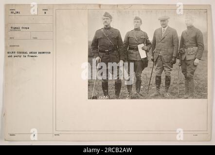 General officers posing for a group photo at Combat Information Bureau ...