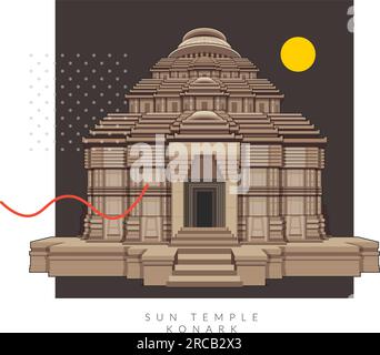 Konark Sun Temple - Odisha - Icon as EPS 10 File Stock Vector Image ...
