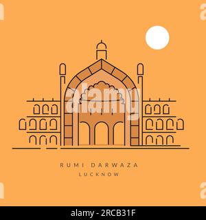 Lucknow City - Rumi Darwaza Icon as EPS 10 File Stock Vector Image ...