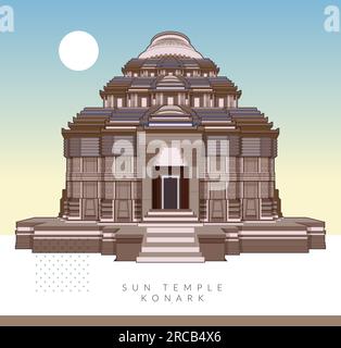 Konark Sun Temple - Odisha - Icon as EPS 10 File Stock Vector Image ...