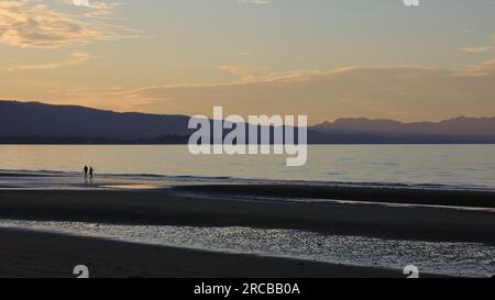 Evening scene at Pohara Beach, Golden Bay, New Zealand Stock Photo - Alamy