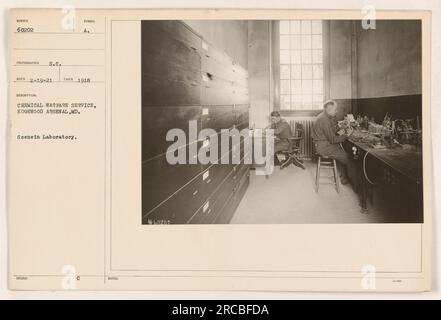 A chemical laboratory at Edgewood Arsenal in Maryland. The laboratory ...