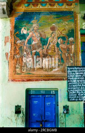 One painted wall of the Temple of the Murals in the Mayan city of ...
