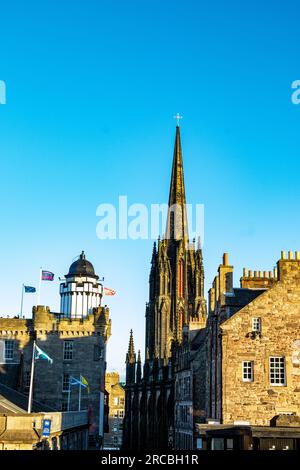 Beautiful view footage of the Edinburgh City taken in Scotland Stock ...