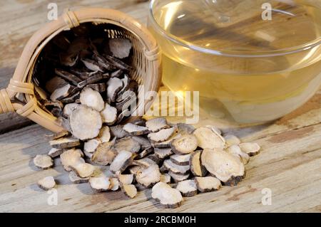 Red peony root tea (Paeoniae Radix Rubra Stock Photo - Alamy