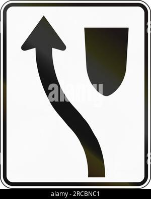 Canadian regulatory sign - no left turn Stock Photo - Alamy