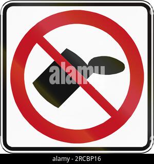 Littering prohibited road sign in Canada Stock Photo - Alamy