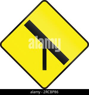 Irish road warning sign - 45 degree Intersection ahead Stock Photo - Alamy