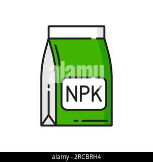 Soil NPK fertilizer agriculture color line icon. Soil and harvest ...