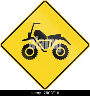 ATV Crossing Sign in Canada Stock Photo - Alamy
