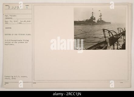 The USS Mayflower, an American naval ship, is shown here with its ...