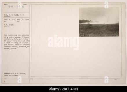 "Image shows the explosion of Stokes mortar projectiles used to cut ...